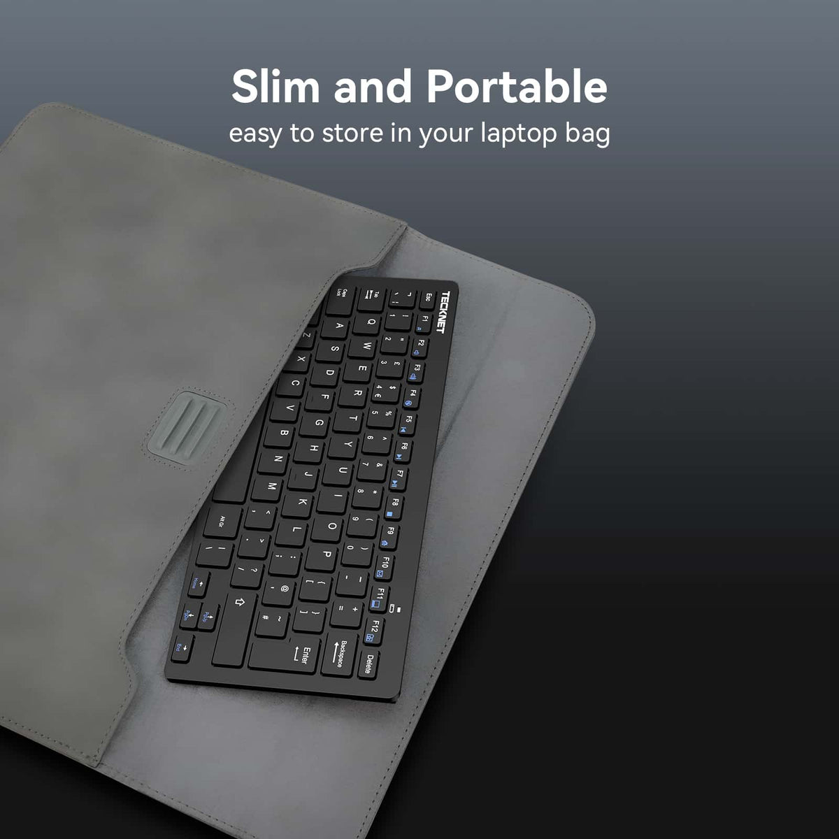 TECKNET 2.4G Wireless Keyboard, Mini Silent Whisper-Quiet Keyboard