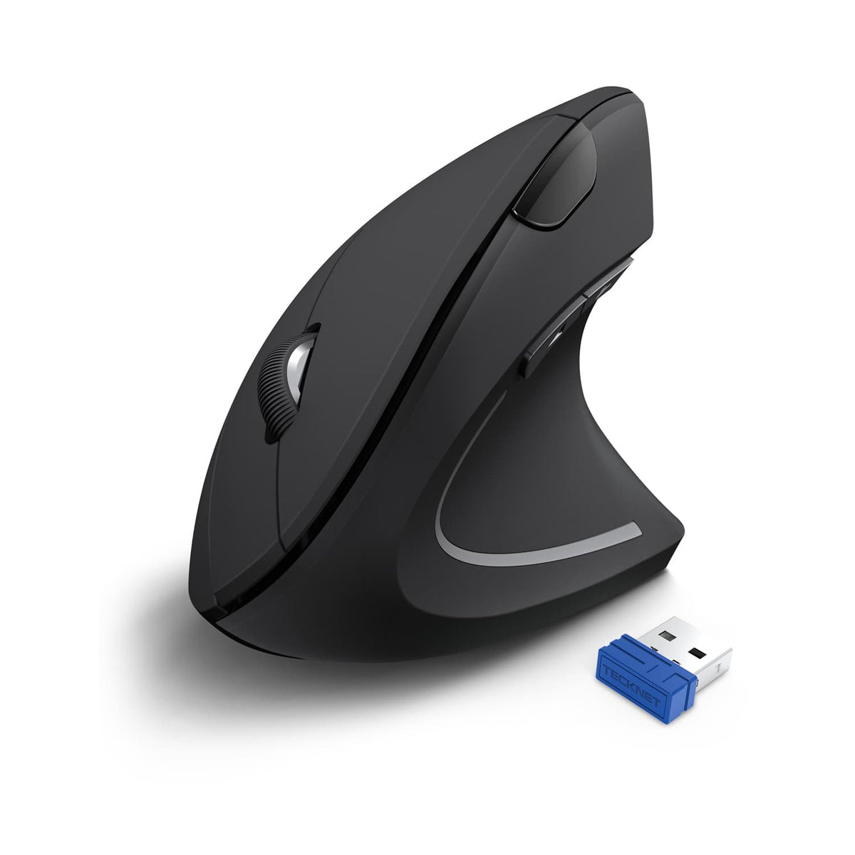TECKNET Ergonomic Silent Mouse, 2.4G Vertical Mouse with 4800 DPI, 6 B