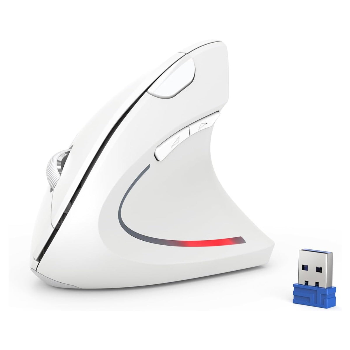 TECKNET Ergonomic Silent Mouse, 2.4G Vertical Mouse with 4800 DPI, 6 B