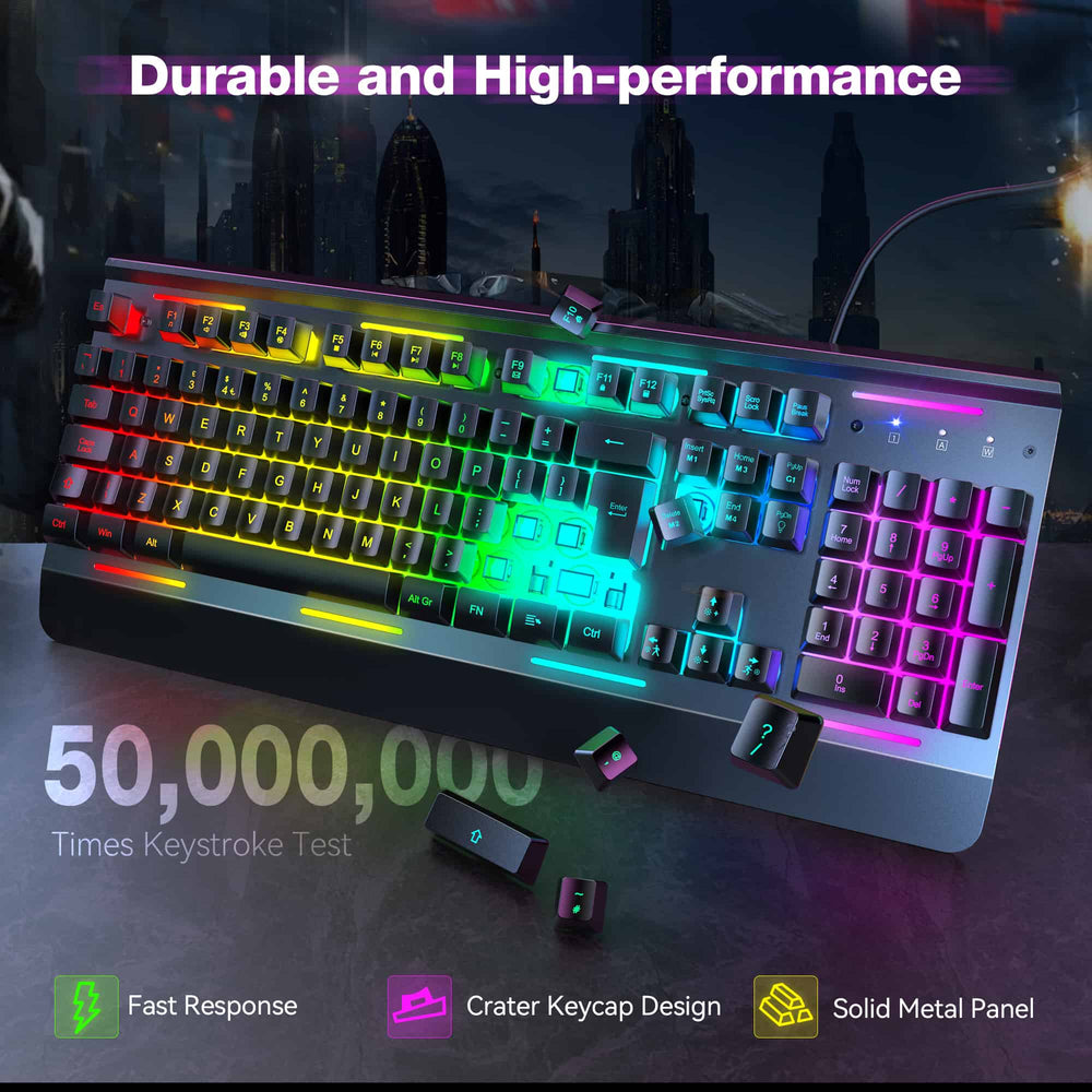 TECKNET RGB Gaming Keyboard UK Layout