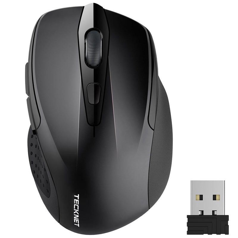 TECKNET Pro 2.4G Ergonomic Wireless Optical Mouse, 2600 DPI, 6 Adjustm