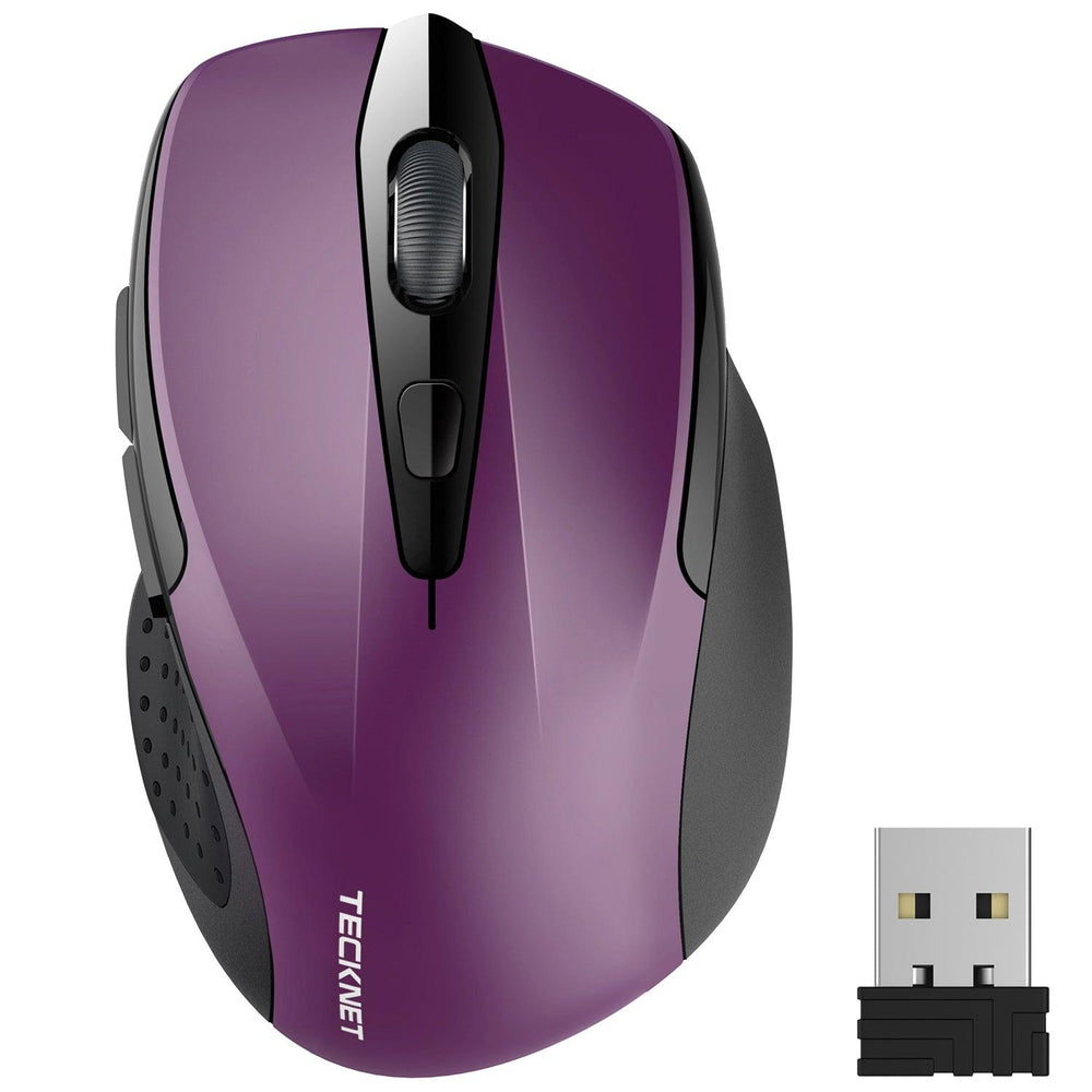 TECKNET Pro 2.4G Ergonomic Wireless Optical Mouse, 2600 DPI, 6 Adjustm