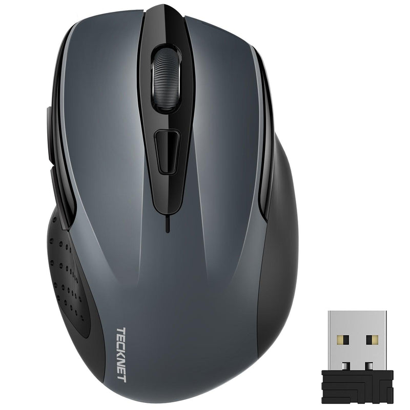 TECKNET Pro 2.4G Ergonomic Wireless Optical Mouse, 2600 DPI, 6 Adjustm